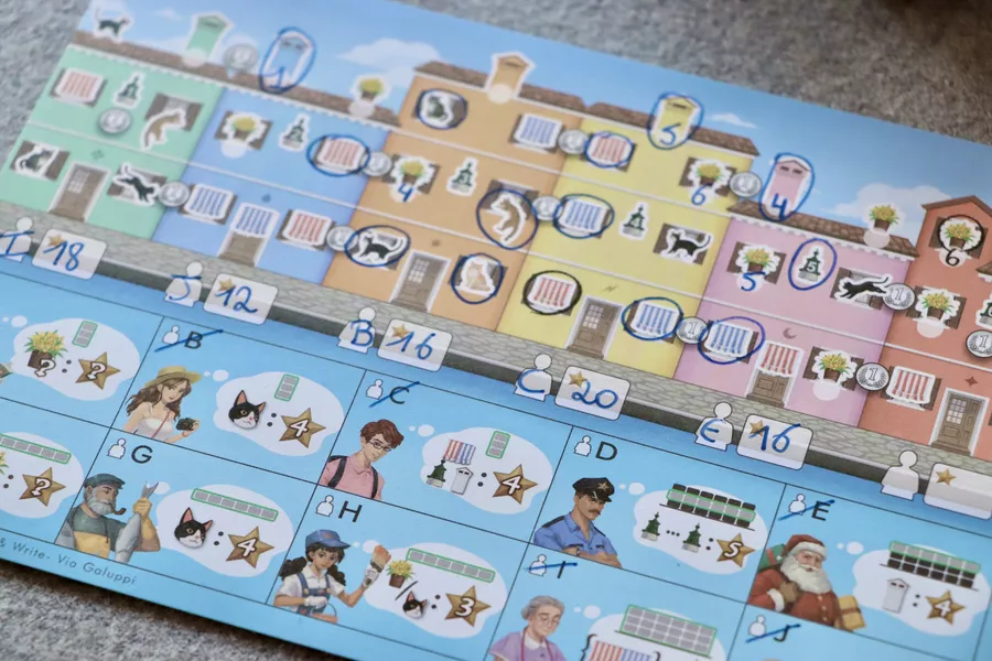 Walking in Burano – Roll & Write (5) – Tabletopping